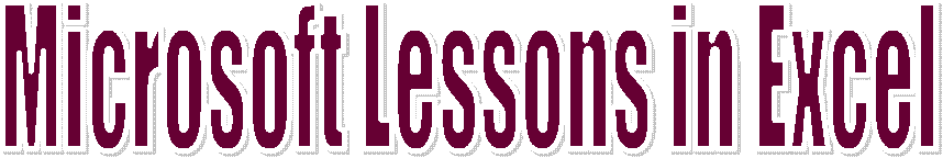 Microsoft Lessons in Excel